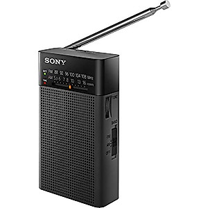 Sony ICFP26 Portable AM/FM Radio (Black) Bundles (Battery Bundle)