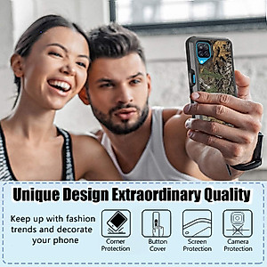 OTTARTAKS Compatible for Samsung Galaxy A12 Case for Men Boy Camo Case with Camera Len Protector Heavy Duty [Military Grade Protection] Shockproof Case for Galaxy A12 5G/4G, Camouflage