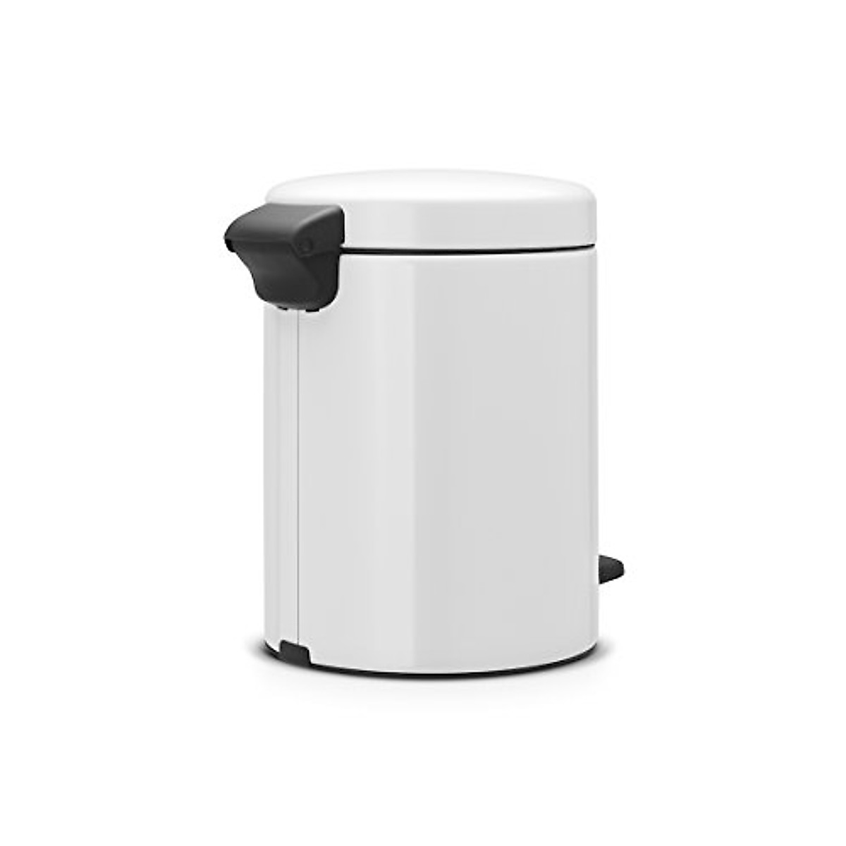 Brabantia New Icon Step On Soft Closing Kitchen Garbage/Trash Can, 1.3 Gal, White