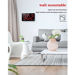 C-Zone SW-526A 30-130db Sound Level Meter Tester 18in Large Screen LCD Display Wall Hanging Type Decibel Noise Measuring with Alarm for Library/Hotel/Theater/Lobby