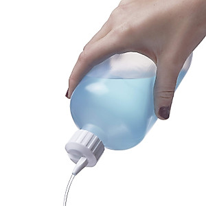 Consolidated Plastics Boston Round Bottles with Flip-Top Cap, LDPE, 16 oz, White, 12 Piece