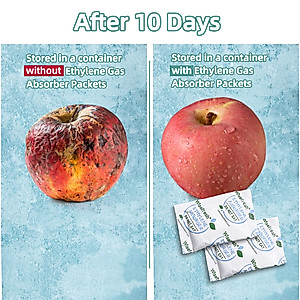 WiseFresh 30 Packs 5 Gram Ethylene Gas Absorber Packet, Vegetable & Fruit Fresh Produce Protector, Food Freshness Extender, Fresh Fruit Preserver, Vegetable Saver