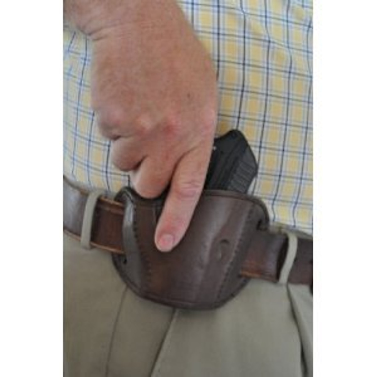 Pro-Tech Outdoors Brown Leather Belt Slide Gun Holster for Kel-Tec P32, P-3AT