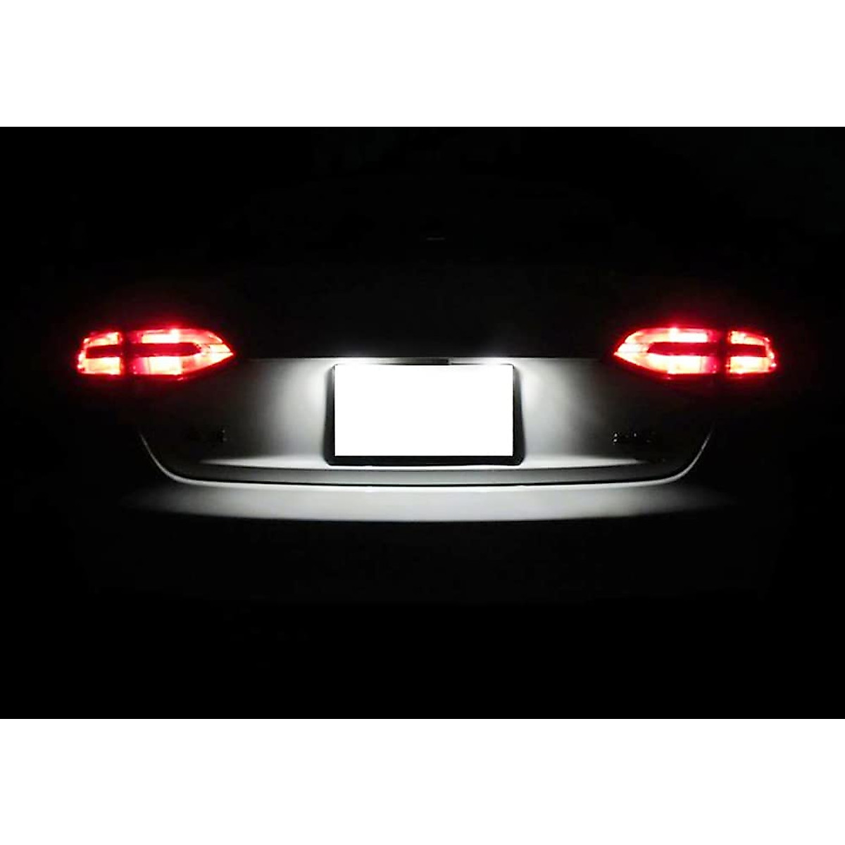 iJDMTOY OEM-Fit 3W Full LED License Plate Light Kit Compatible With Audi 1998-2005 A6 S6 RS6 Avant Wagon ONLY, Powered by 18-SMD Xenon White LED & Can-bus Error Free