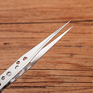 Wolfride Stainless Steel Tweezers Precision Tweezer Tool Set for Electronics Repair, Crafting (5 Pcs)