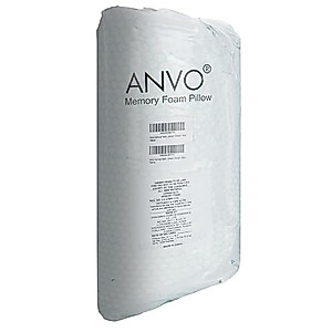 Anvo Cervical Neck Pillow for Neck and Shoulder Pain - Memory Foam Neck Pillows for Pain Relief Sleeping, Side Sleeper Pillow, Contour Orthopedic Soft Pillow for Back Stomach Sleeper - Blue