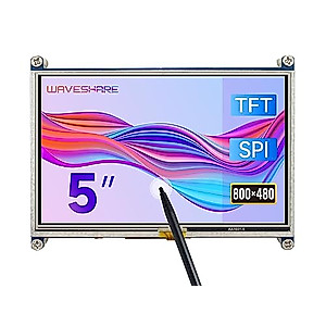 Waveshare 5inch Resistive Touch Screen LCD, 800×480, HDMI, Low Power Consumption, Compatible with Raspberry Pi 4B / 3B+ / 3A+ / 3B / 2B / 1B+ / 1A+
