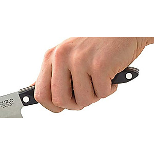 Cutco 21 Piece Kitchen Knife Set with Cherry Finish Oak Block, 8 Table Knives, Paring Knife, Trimmers, Santoku Chopper Chef Knife, Carver, Slicer, Cheese Knife, Turning Fork, Shears, Peeler, Sharpener