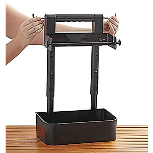 Mr. Bar-B-Q Adjustable Grilling Caddy | Store all your Grilling Accessories in One Place | Roller Towel Holder | Reduce Mess While Grilling