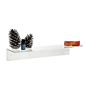 SOURCEONE.ORG Source One Deluxe 12, 16 & 24 Inch Clear Acrylic Floating Wall Mount Shelves, Sold in Sets of Two (24 Inch)