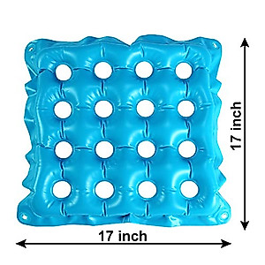 SUNSHINE-MALL Office Chair Cushions, air Cushion seat, sit Cushion, with air Vent, can be a Small Amount of air or Water, Very Suitable for Office Chair and Wheelchair use(Blue 19 inch)