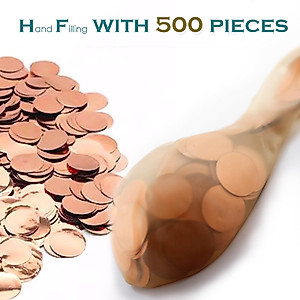 60pack Rose gold balloons,rose gold party decorations, Confetti Balloons, 12 inch Birthday Balloons with 66 Feet Rose Gold Ribbon for Party Wedding Bridal Shower balloons