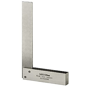Boomgood Machinist Square Set Engineer Precision Mini Wide Base 90 Degree Right Angle Ruler Hardened Steel 4 Pieces, Silver (BG-0326)