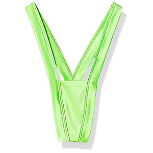 BodyZone Women's Heart Back Thong, Neon Green, One Size