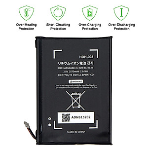 WUHAO HDH-003 Battery for Nintendo Switch Lite Battery Replacement [2025 Upgraded] Lite HDH-001 Replacement Battery with Adhesive Tape Tool Repair Kit