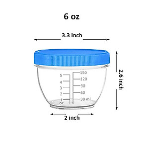 Youngever 18 Sets Baby Food Storage, 6 Ounce Baby Food Containers with Lids and Labels, 9 Coastal Colors