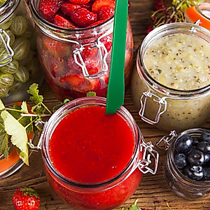 4 Pieces Canning Tools Kit, 2 Pieces Magnetic Lid Lifter Jar Lid Lifter and 2 Pieces Canning Bubble Popper Bubble Remover Measurer Canning Tools, Canning Supplies (Dark Green)