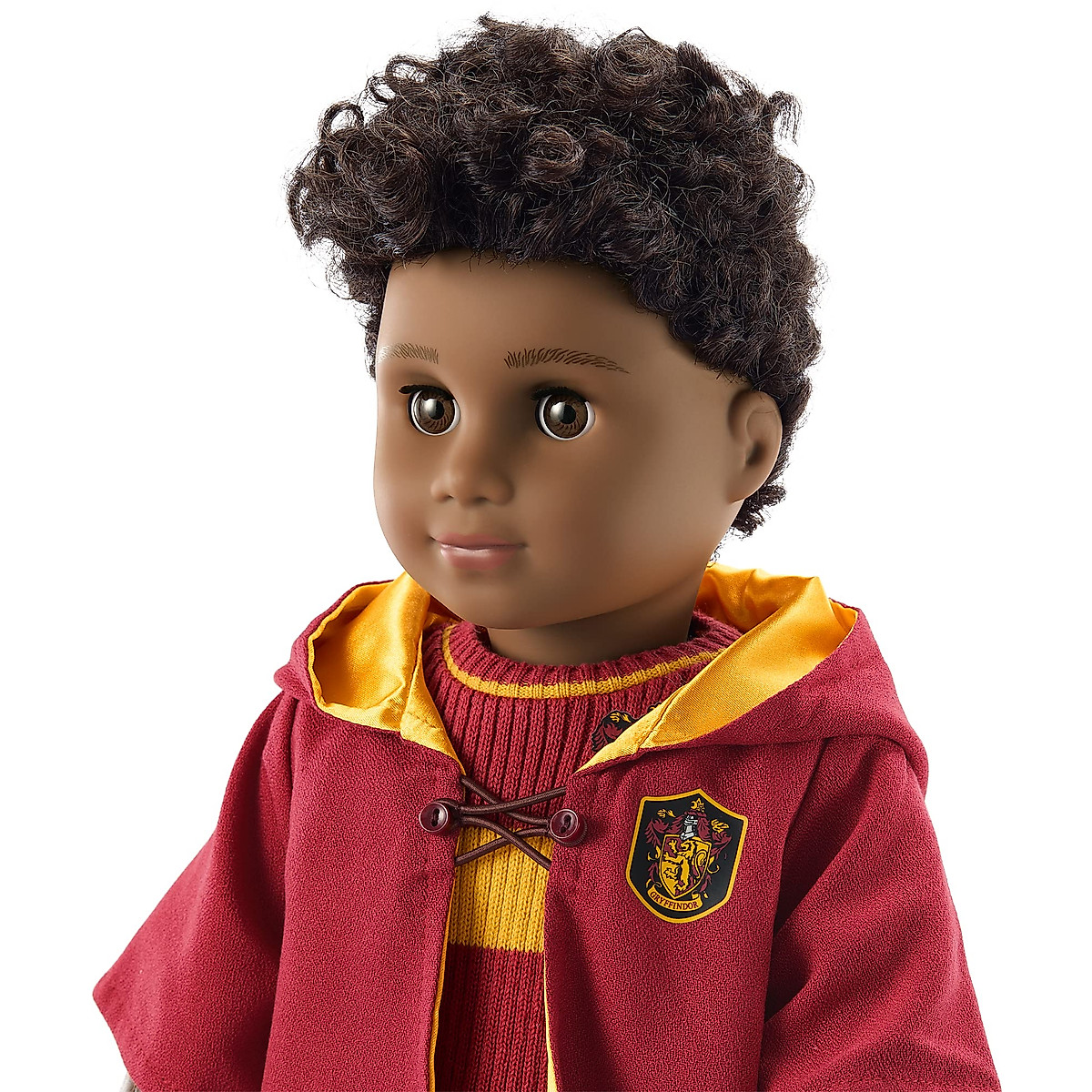 American Girl Harry Potter 18-inch Doll Gryffindor Quidditch Uniform Outfit with Robe Featuring House Crest, For Ages 6+