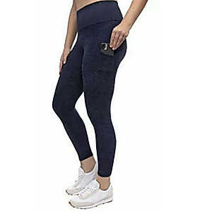 Kirkland Signature Ladies Brushed 7/8 Length Legging (X-Small, Blue)