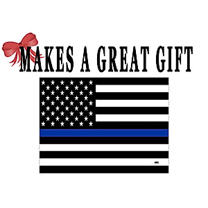 The Thin Blue Line Flag Glass Cutting Board Decorative Police Officer Sheriff Deputy Law Enforcement PD Department Design