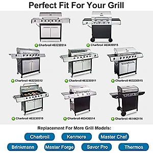 Criditpid Grill Heat Plate Parts for Charbroil 463230515, 463230514, 463230513, 463230512, 463230511,463230510,463439915,461442114,463441514, 463436514, 6-Pack 463230515 charbroil Parts，G-H-P