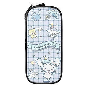 TECHOMANIA Kawaii Anime Pencil Case For Girls Portable Multifunction Cartoon Pencil Pouch Useful And Cute Double Zippers Pen Bag Gifts (Anime-1, Black)