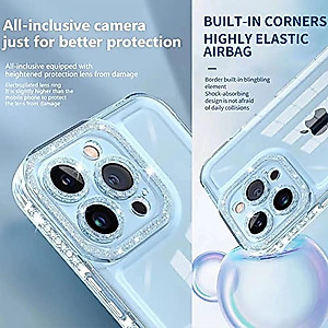 Lorlorkool Ultra Thin Clear Soft TPU Phone case for iPhone 13 Pro Max, Shockproof Anti-Fingerprint Air Bubble Transparent Protective Phone Case 6.7 inch