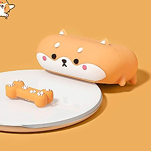 Jowhep Case for AirPod Pro 2019/Pro 2 Gen 2022 Cartoon Cute Silicone Cover with Keychain Funny Shockproof Soft Protective Skin for Air Pods Pro Girls Kids Shell Fun Cases for AirPods Pro Sleeping Dog