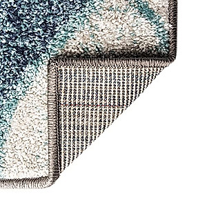 Unique Loom Autumn Collection Area Rug - Plantation (9'x 12' Rectangle, Blue Gray/ Black)