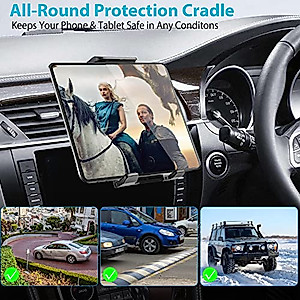 Lopnord Z Fold 4 Car Mount, Car Air Vent Phone Mount/Tablet Holder for Samsung Galaxy Z Fold 3 2/S23 Ultra/S23/S22 Ultra/iPhone 14 13 Pro Max, Car Vent Phone Mount for 4-10.5'' Tablet/iPad Pro Air