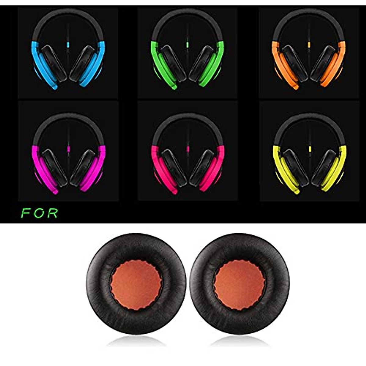 Replacement Ear Pad Cushions Compatible with Razer Kraken Pro V1 Gaming Headphones (Orange)