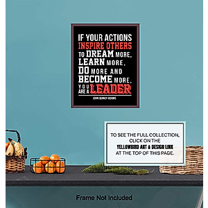 Leadership Office Wall Art Decor- Unique Motivational Gift for Boss, Manager, Team Leader, Coach, Teacher - UNFRAMED Photo 8X10 - Inspirational Quote Poster Print