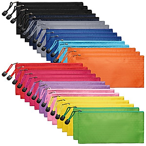 LABUK Pencil Pouch 6 Pack Pencil Bags Small Zipper Pouches Bulk Waterproof Pencil Case for School Office Supplies Travel Cosmetics Accessories Stationery 6 Color