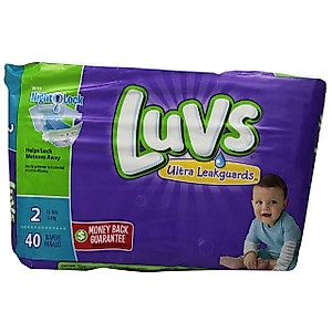 Luvs with Ultra Leak Guards Diapers, Size 2, 40 Count