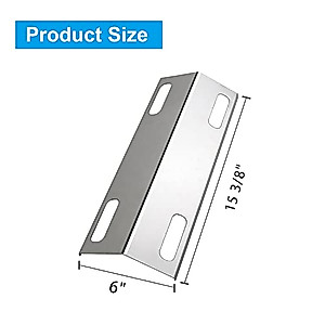 Plowo Stainless Steel Grill Replacement Parts for 3 Burner Ducane Affinity 3000 Series, 3100 3200 3400, 4100, 4200, 4400, 31421001, 18" Burner Tubes and 15 3/8" x 6" Grill Heat Plates BBQ Repair Kit