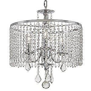Home Decorators Collection 3 Light Polished Chrome Chandelier with K9 Crystal Dangles Model 1001789669