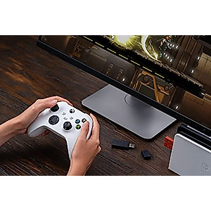 8Bitdo Wireless USB Adapter 2 for Switch/Switch OLED, Windows, Mac & Raspberry Pi Compatible with Xbox Series X & S Controller, Xbox One Bluetooth Controller, Switch Pro and PS5 Controller