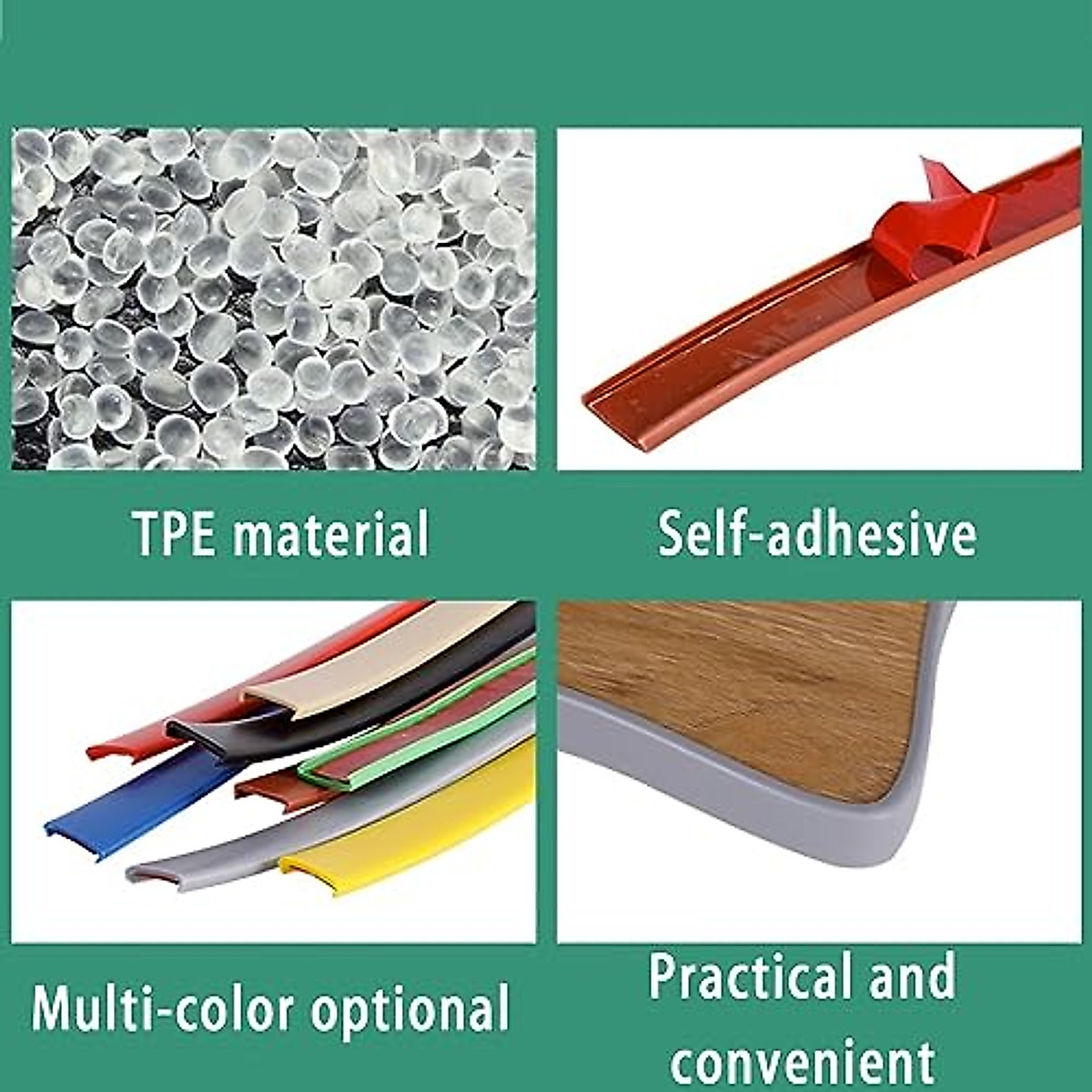 LOVEDELU U-Shape Edge Banding,5m Soft Self Adhesive Veneer Edge Banding, Collapsible Edge Protector,Counter Edging for Cabinet Repair,Furniture Protection,28mm