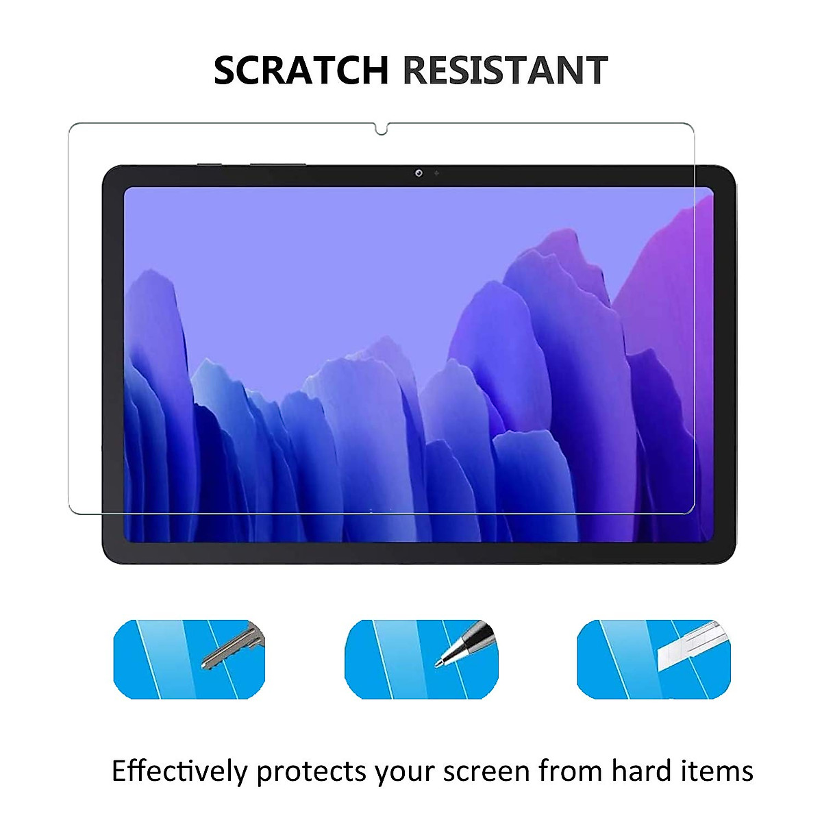 WUWIVE [2 Pack] Galaxy Tab A7 Screen Protector,Tempered Glass for Samsung Galaxy Tab A7 2020 10.4-inch(SM-T505/SM-T500)
