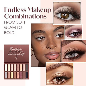 Lamora Eyeshadow Palette Makeup - Eye Makeup Palette with 16 Highly Pigmented Matte & Shimmer Shades - Vegan & Blendable