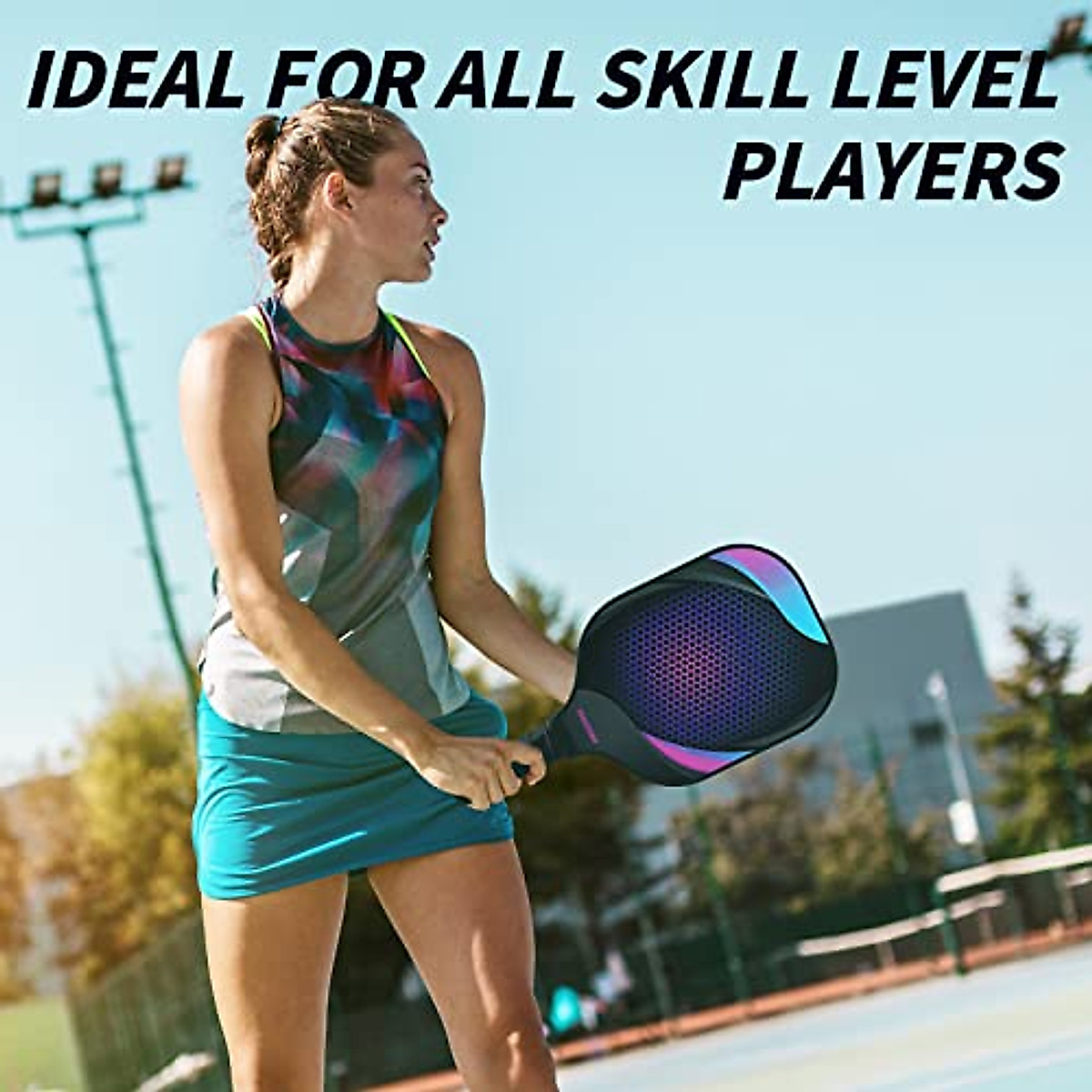 Tokosono Pickleball Paddles, Pickle Ball Paddle Set of 2 with Graphite Carbon Surface, Lightweight Pickleball Set with Carry Bag and 4 Balls (st1)