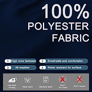 ClawsCover 7Pack Outdoor Patio Seat and Back Cushions Replacement Covers Fit for 3/5 Pieces 4-Seater Wicker Rattan Furniture Conversation Set Sectional Couch,Navy-Small (Include Cover Only)