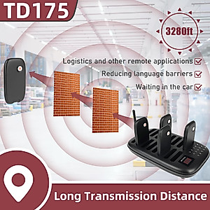 Retekess TD175 Restaurant Pager System,Pagers for Restaurants,Vibration Only,7 Call Modes,1640ft Long Range,16 Buzzers for Restaurant, Food Truck, Church Nursery