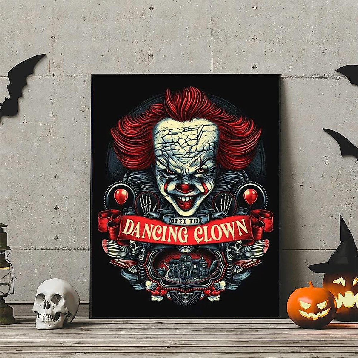 AOKLLA Diamond Painting Kits for Adults Clearance, 6 Pack Halloween Diamond Art Kits for Kids, DIY 5D Round Full Drill Crafts Diamond dots Home Wall Decor Gifts Horror Movie (12x16inch)