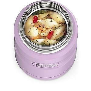 THERMOS Stainless King Vacuum-Insulated Food Jar with Spoon, 16 Ounce, Matte Lavender