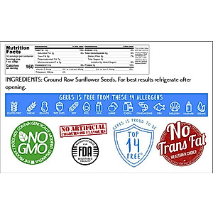 Ground Sunflower Seed Meal, 1 LB By Gerbs - Top 14 Food Allergy Free & NON GMO - Vegan & Keto Safe – Cold Milled Full Oil Seed Protein Powder