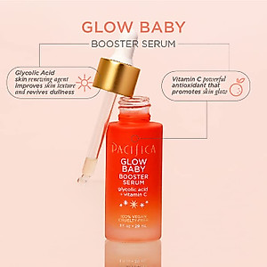 Pacifica Beauty | Glow Baby Liquid Exfoliant 5% AHA + BHA + Glow Baby Vitamin C Booster Serum | Glycolic, Lactic & Salicylic Acid | Glowing Skin Finish | Clear Pores | Brightens, & Tones Skin | Vegan
