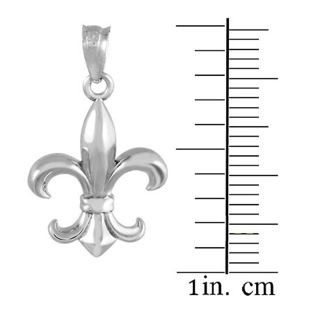 Sterling Silver Fleur-de-Lis Charm Pendant Necklace, 18"