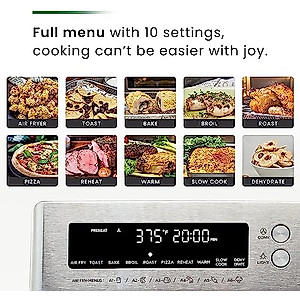 VAL CUCINE 26.3 QT/25 L Extra-Large Smart Air Fryer Toaster Oven, 10-in-1 Convection Countertop Oven Combination (Brushed Stainless Steel Finish)