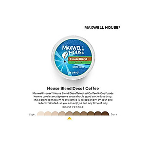 Maxwell House House Blend Decaf Coffee K-Cups, 24 Count (Pack of 2)